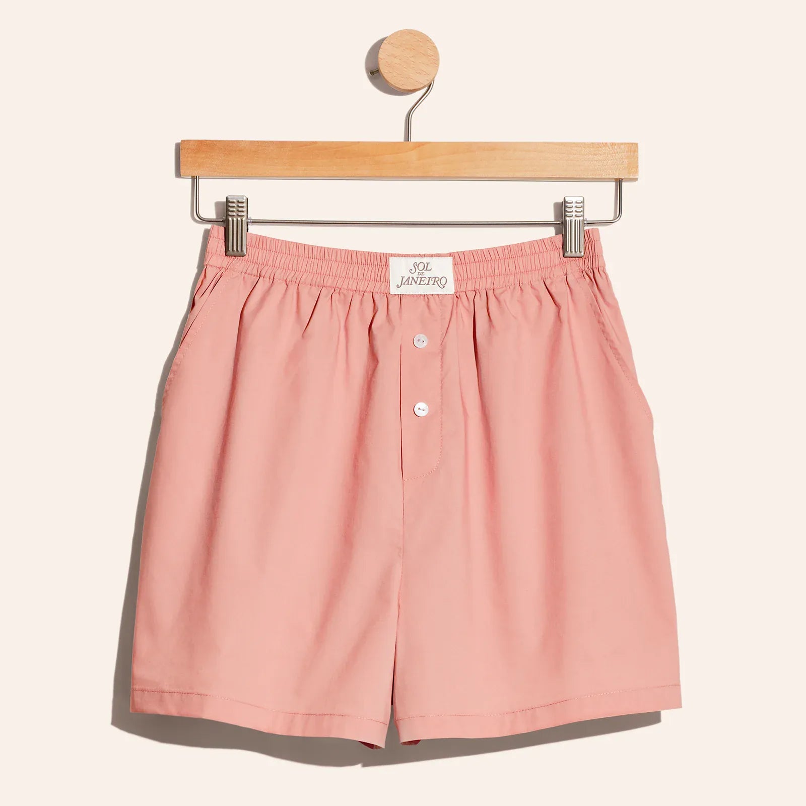 Rosa Poplin Boxer Shorts | Sol de Janeiro